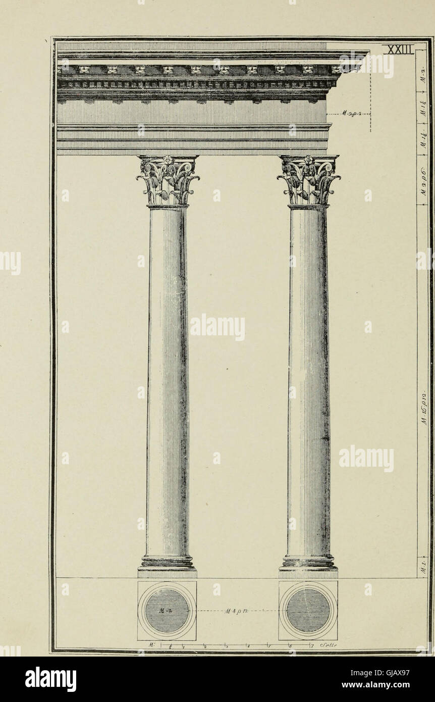 A study from 1889 on the five classical orders of architecture ...