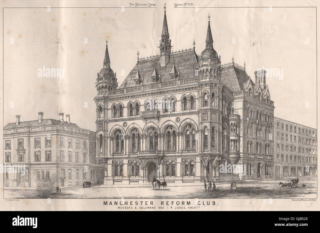 Manchester Reform Club; Messers E. Solomans and I.P. Jones, Architects ...