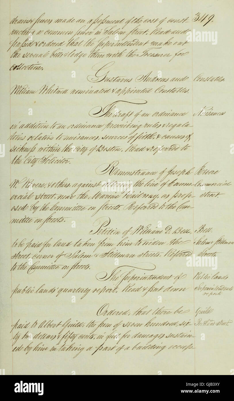 This 1839 document records the official proceedings and decisions made ...