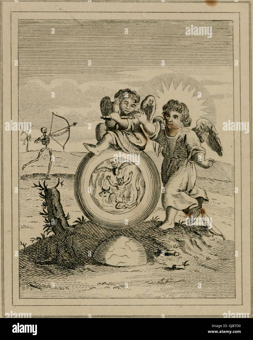 A 1839 collection of moral and divine emblems, offering allegorical ...