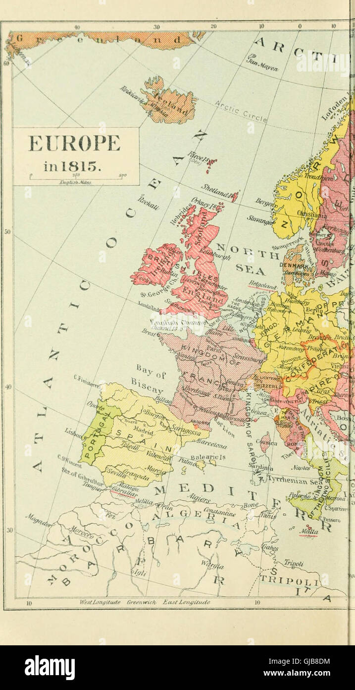 Europe map 1910 hi-res stock photography and images - Alamy