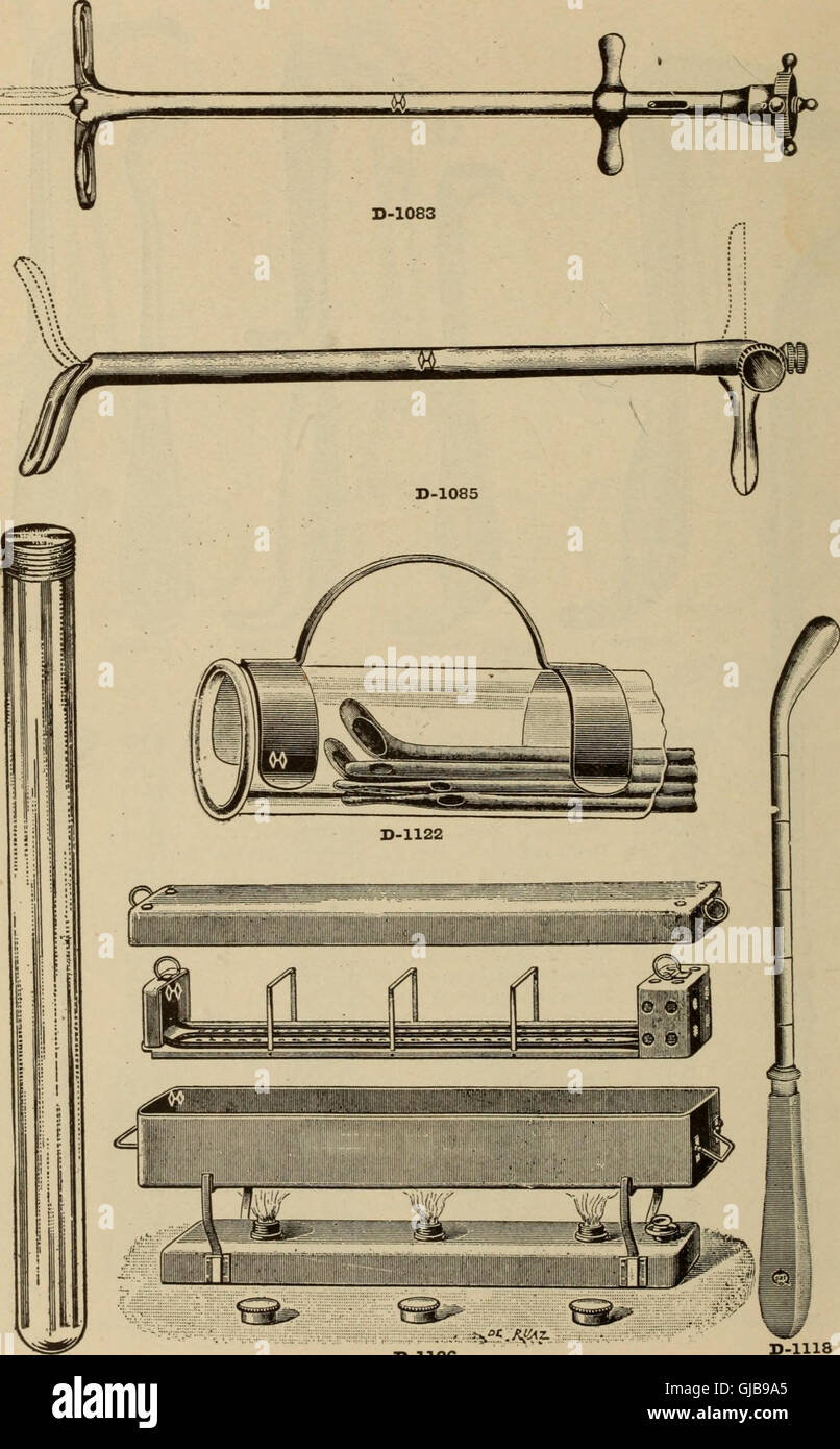This 1917 catalogue lists a variety of surgical instruments, detailing ...