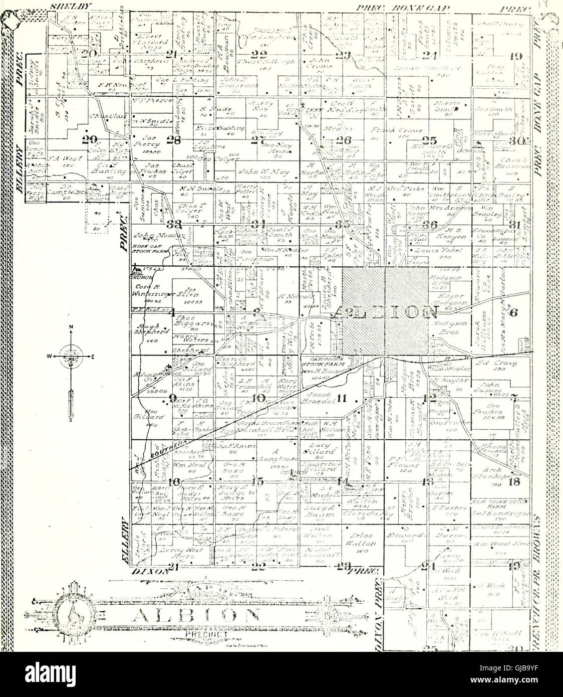 An image from the 'Standard Atlas of Edwards County, Illinois' which ...