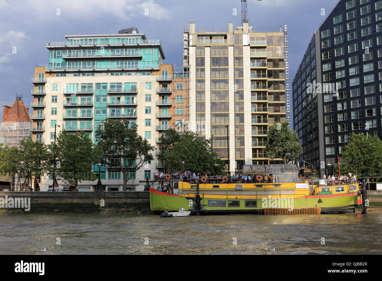 Riverside development at Albert Embankment London England UK Stock ...