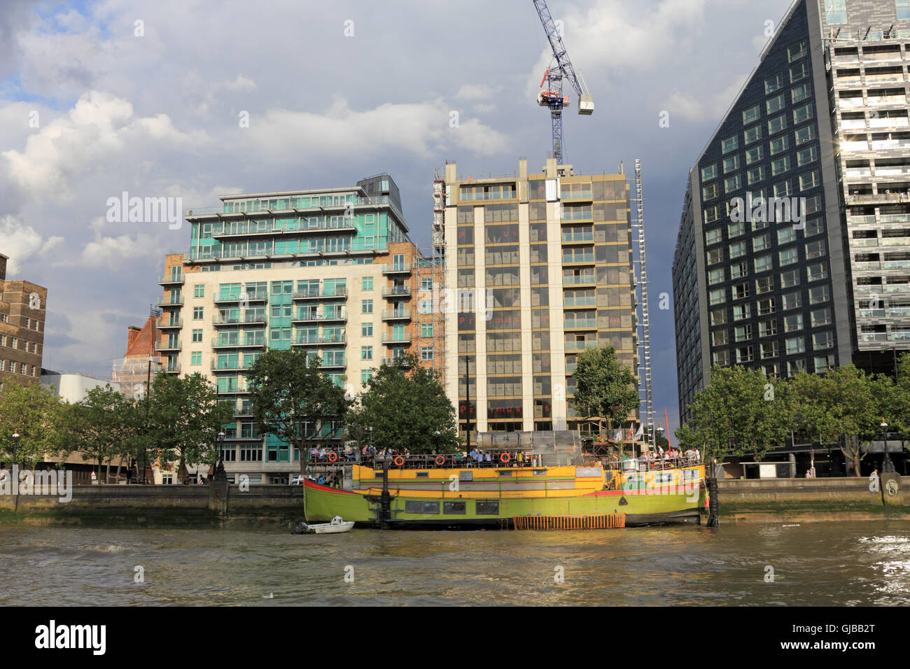 Riverside development at Albert Embankment London England UK Stock ...