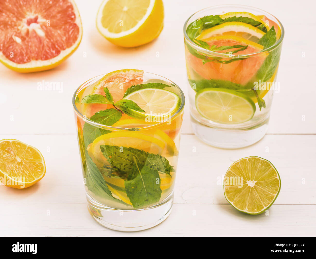Citrus homemade lemonade, summer drink Stock Photo - Alamy