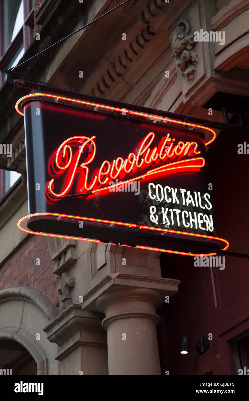 Revolution Bar and Restaurant, Leeds, Yorkshire, England, UK Stock ...