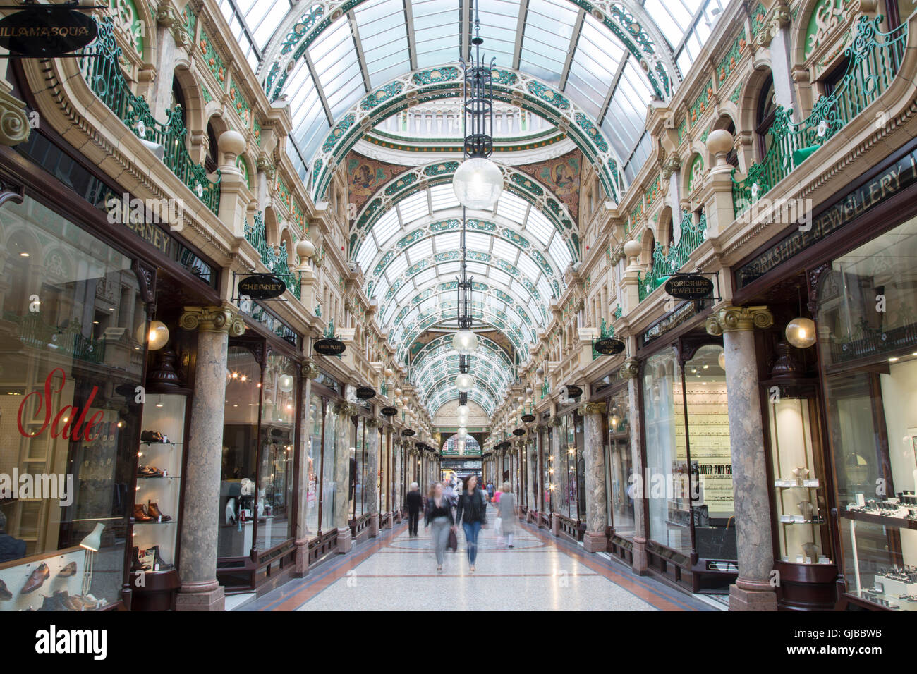 County Arcade, Victoria Quarter, Leeds, Yorkshire, England, UK Stock ...