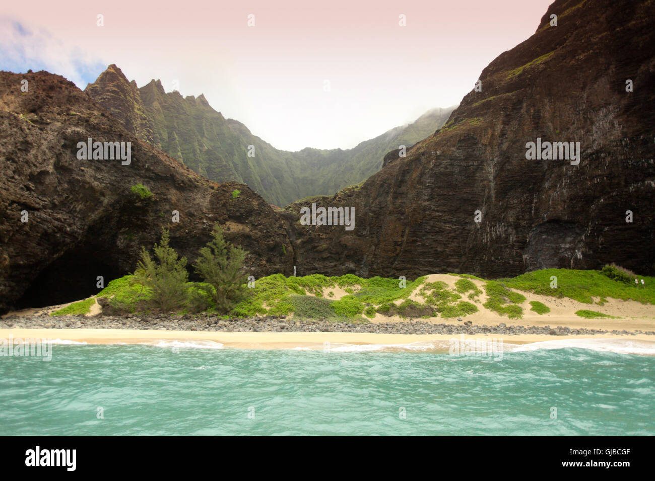 The rugged NaPali Coastline of Kauai, Hawaii Stock Photo - Alamy