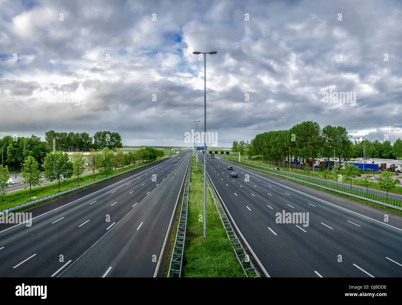 Highway in Holland Stock Photo - Alamy