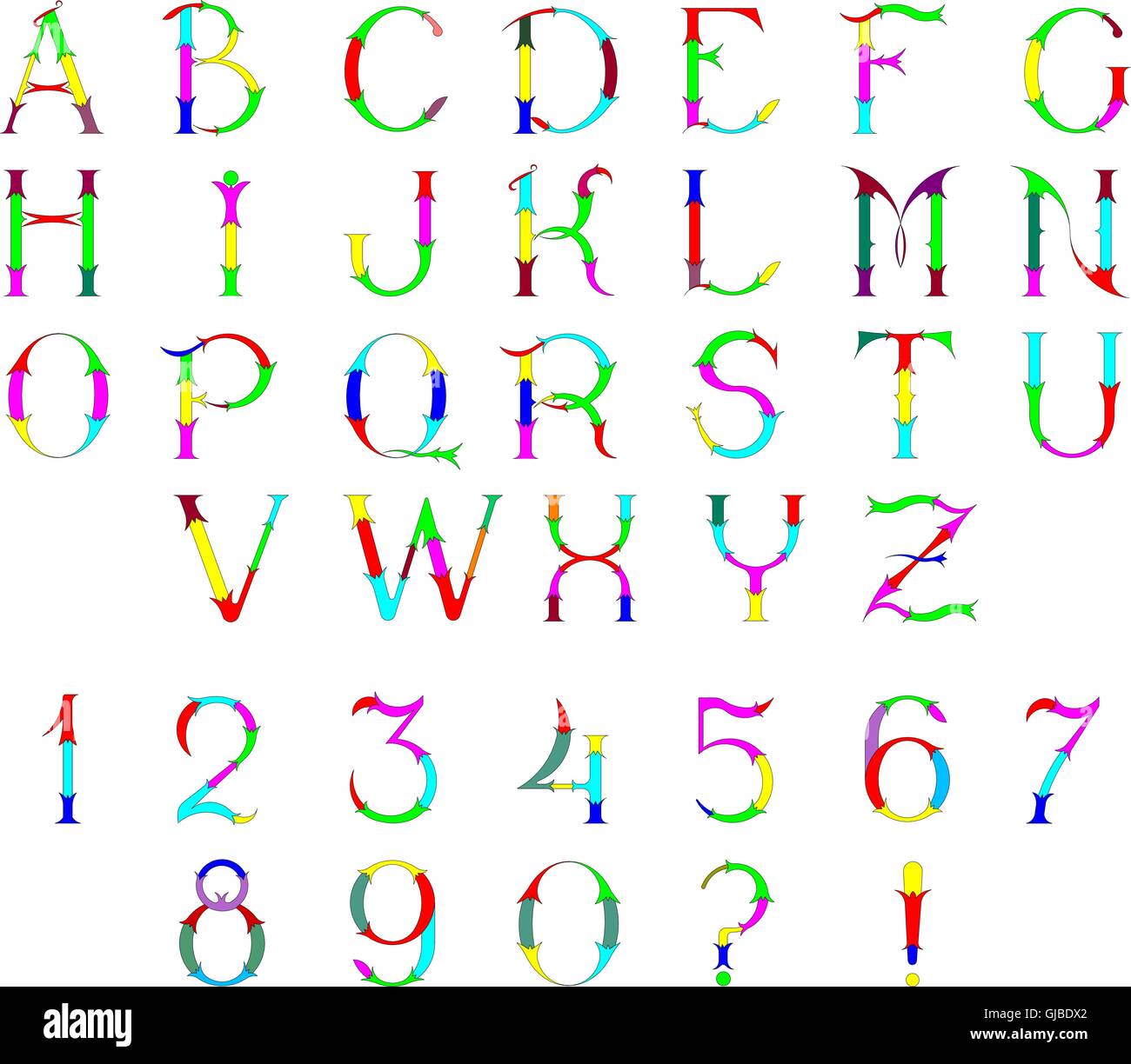 Abcs calligraphy hi-res stock photography and images - Alamy