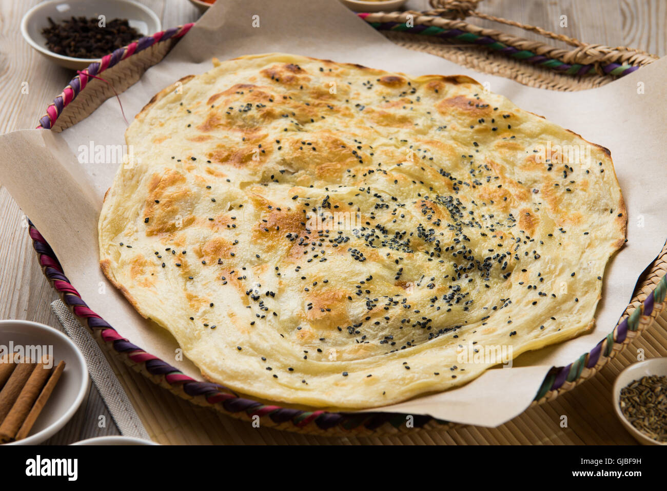 Malawah or Malawach traditional yemeni bread Stock Photo - Alamy