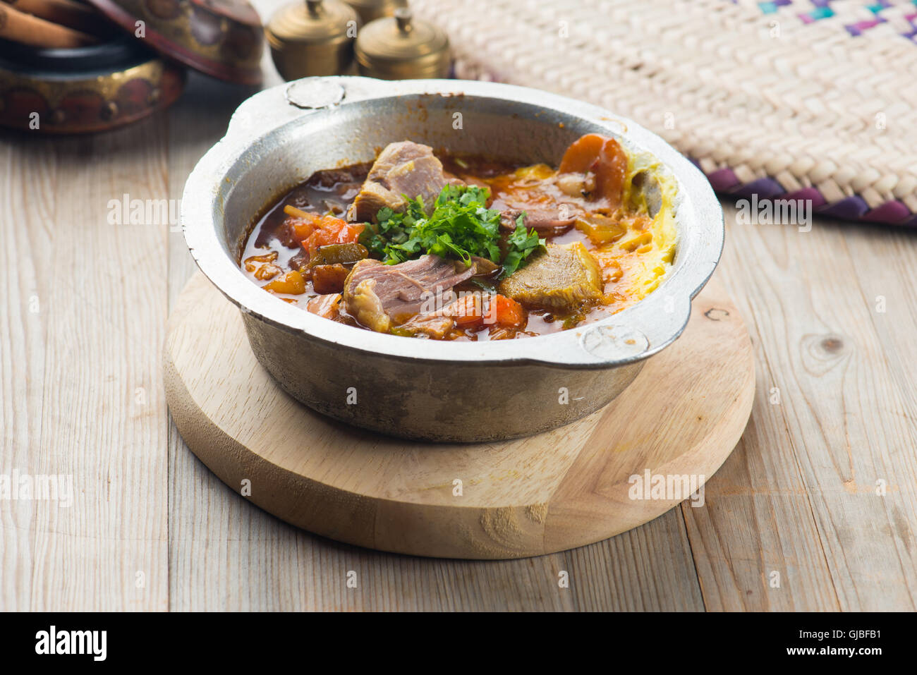 Lamb Saltah, popular arab food Stock Photo - Alamy