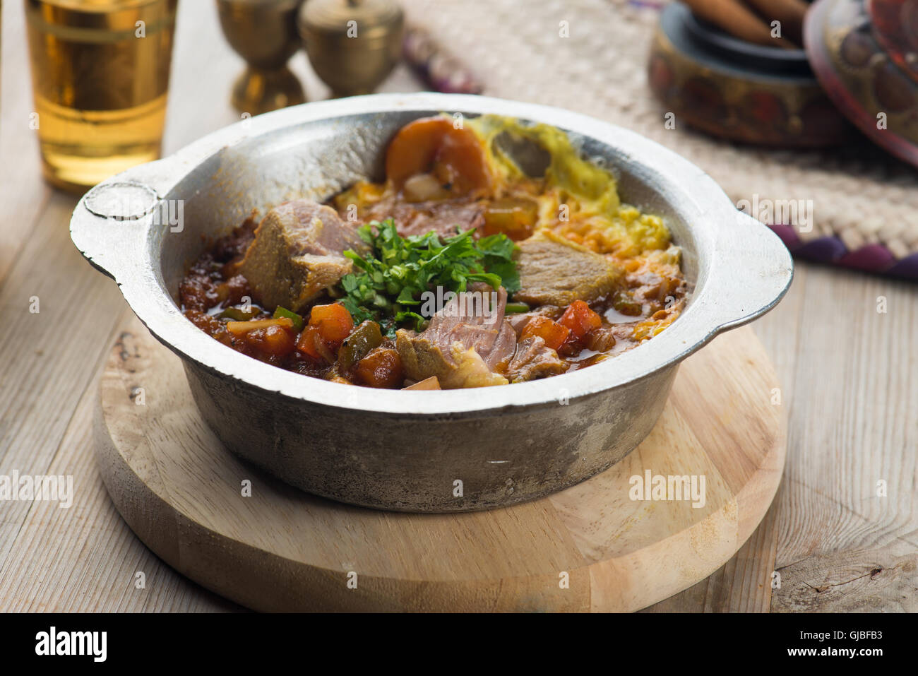 Lamb Saltah, popular arab food Stock Photo - Alamy