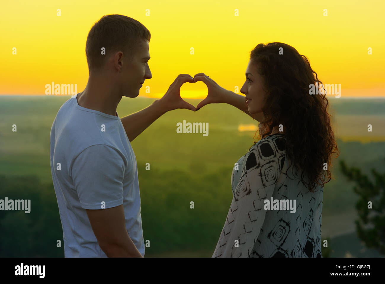 Heart Sign With Hands Couple
