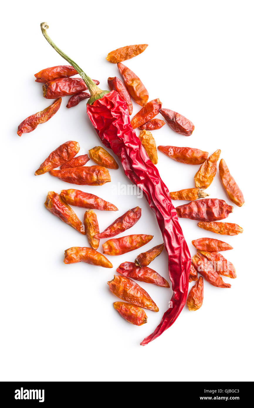 Dried chili peppers. Mini and big peppers Stock Photo - Alamy