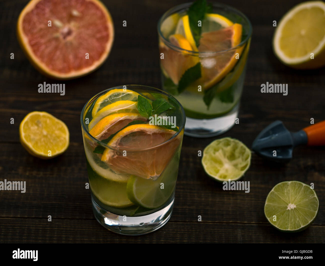 Citrus homemade lemonade, summer drink Stock Photo - Alamy