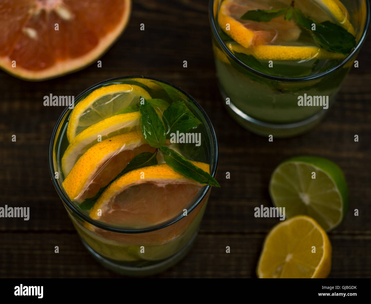 Citrus homemade lemonade, summer drink Stock Photo - Alamy
