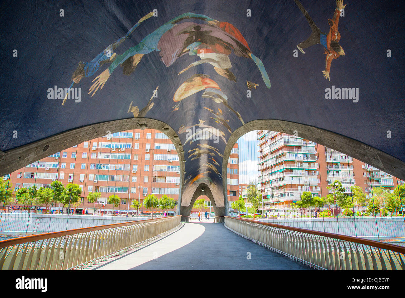 Invernadero bridge. Madrid Rio park, Madrid, Spain Stock Photo - Alamy