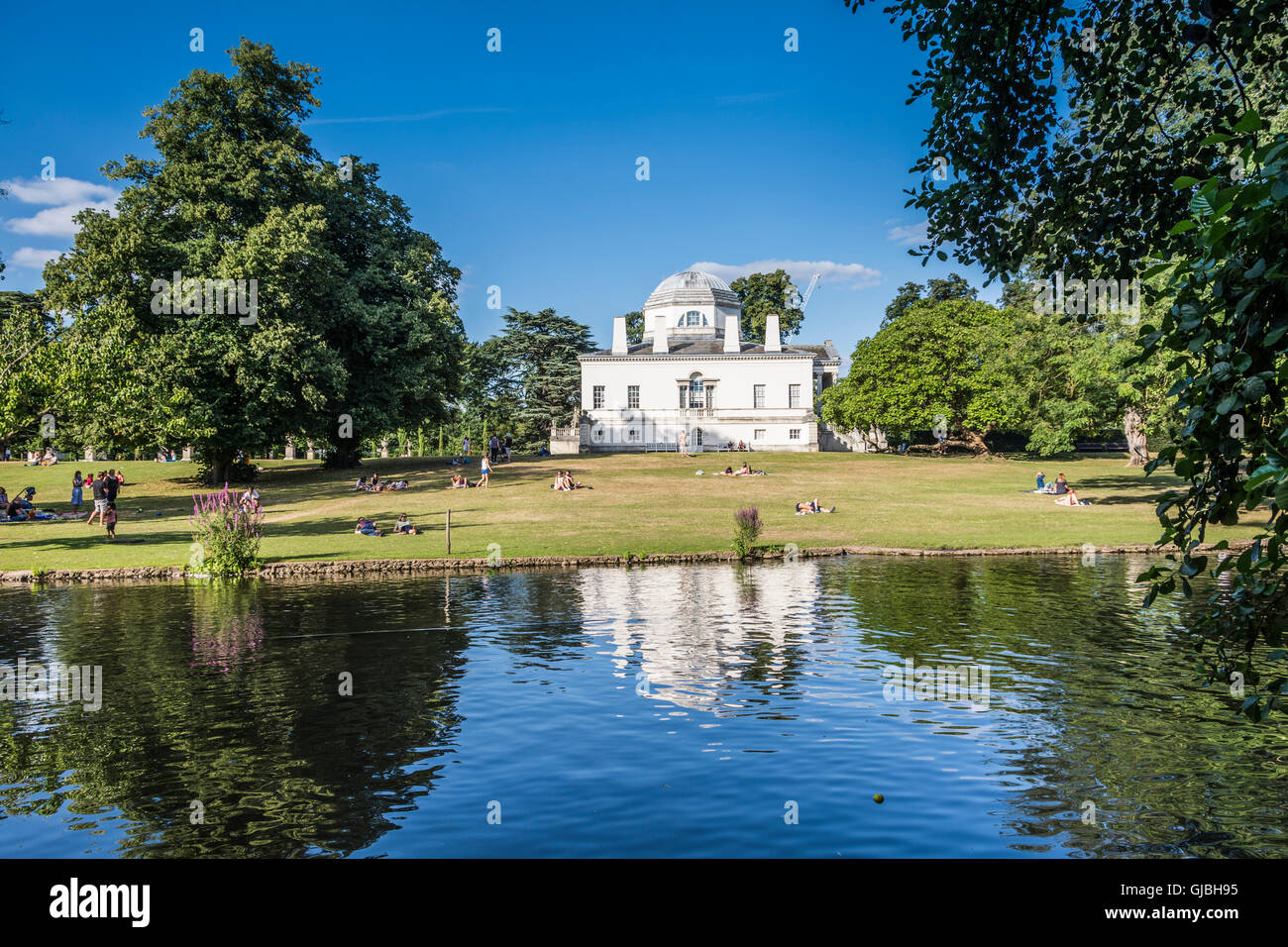Chiswick House, an early 18thC Palladian villa in Chiswick, London ...