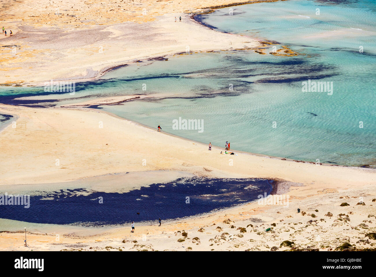Crete, Greece - 24 May, 2016: Unidentified people sunbathing and ...