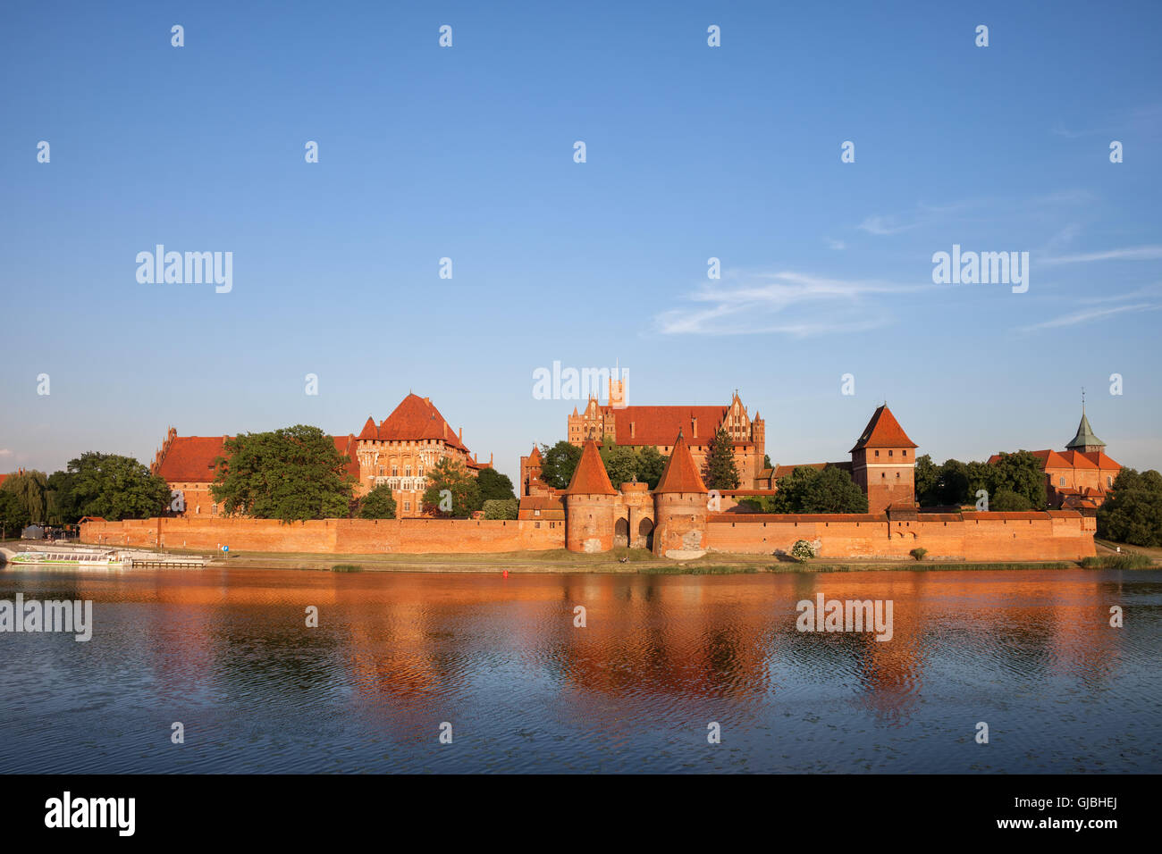 Malbork Castle by the Nogat River in Poland Stock Photo - Alamy