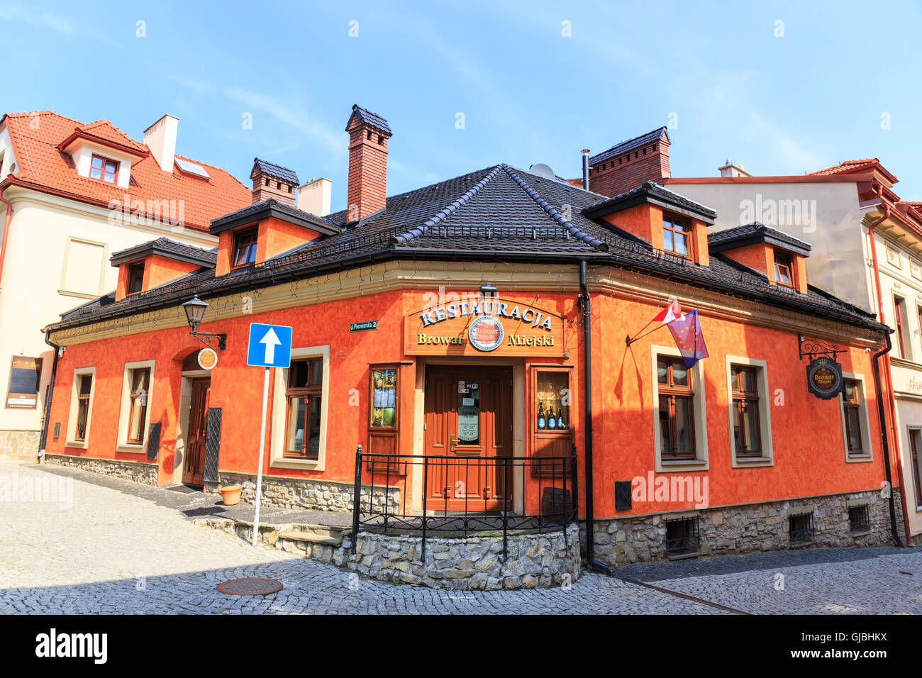 Bielsko Biala, Poland - September 07, 2014: View of the historical part ...