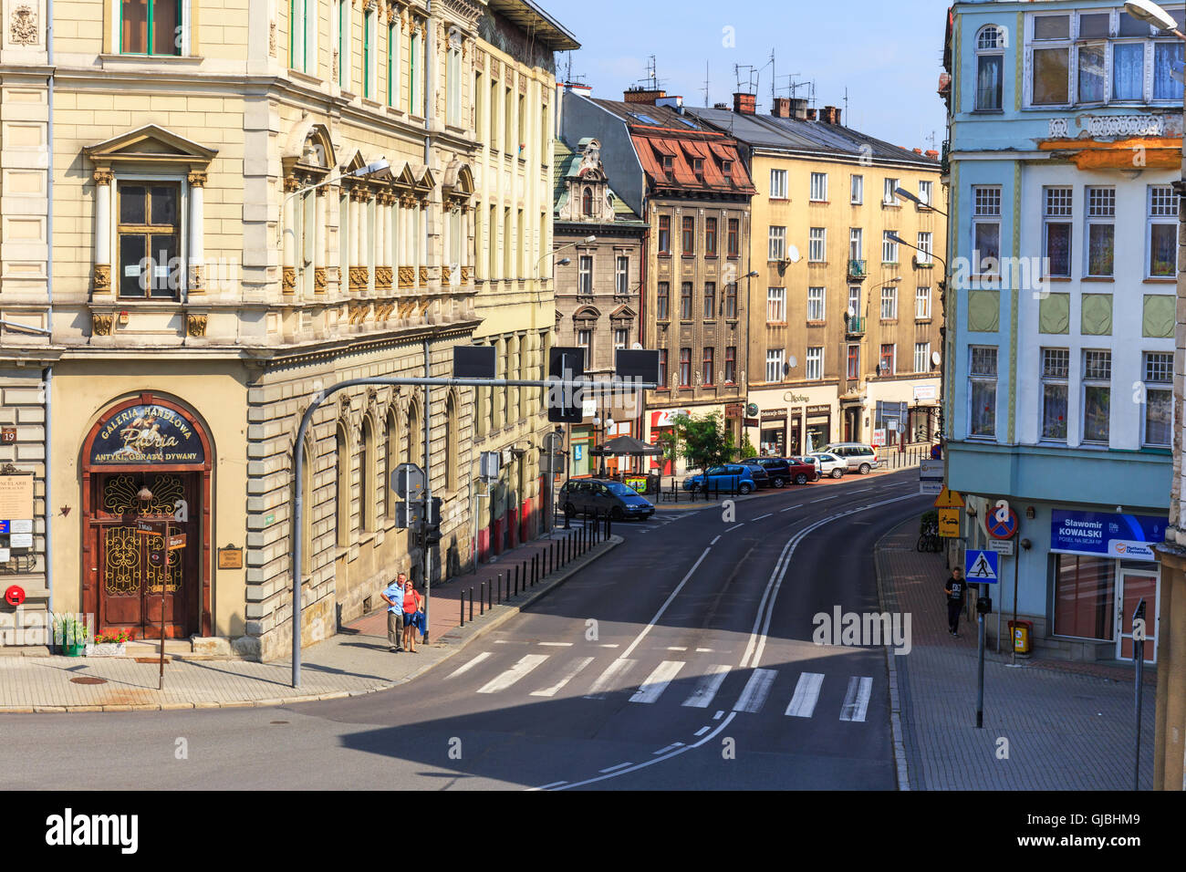 Bielsko Biala, Poland - September 07, 2014: View of the historical part ...