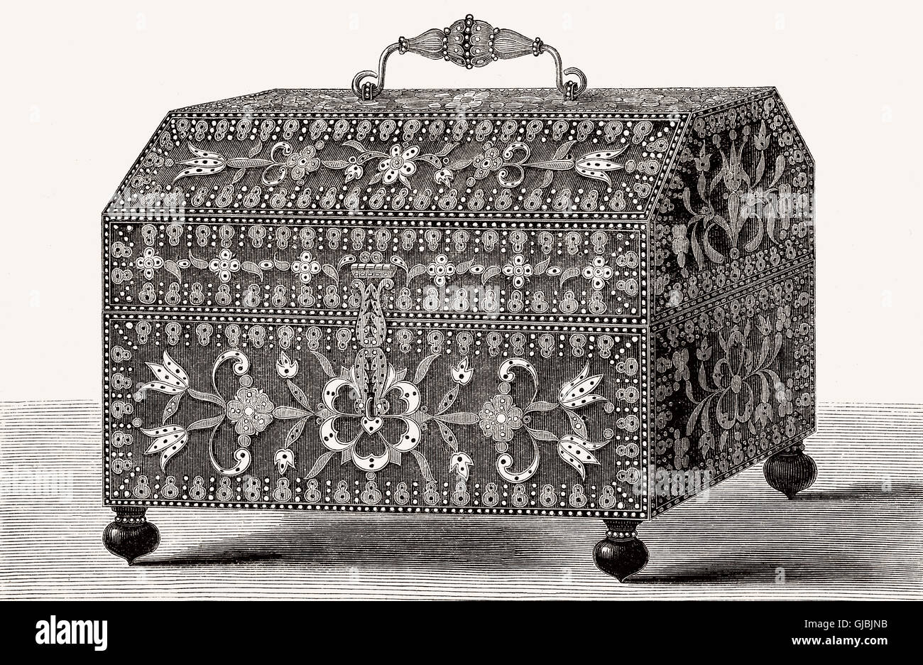 An ancient suitcase from Spain, 17th century Stock Photo - Alamy