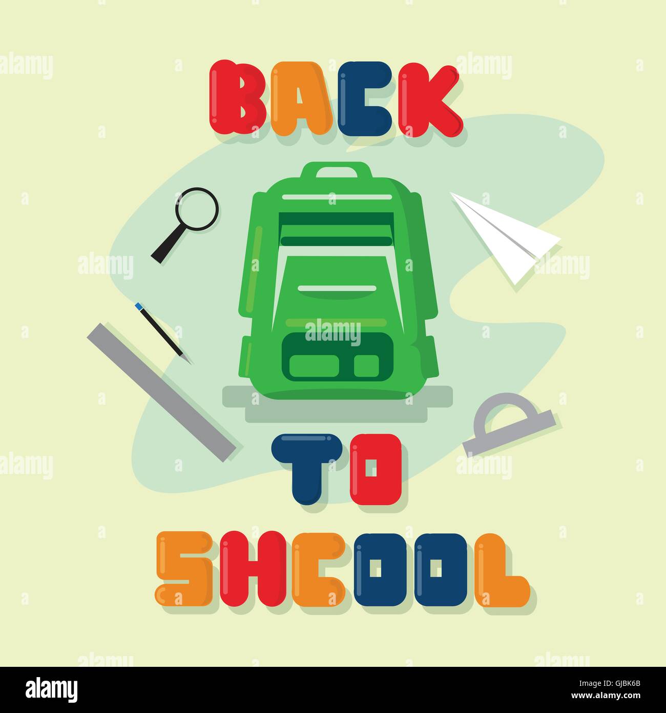 Backpack Back To School Education Banner Stock Vector Image & Art - Alamy