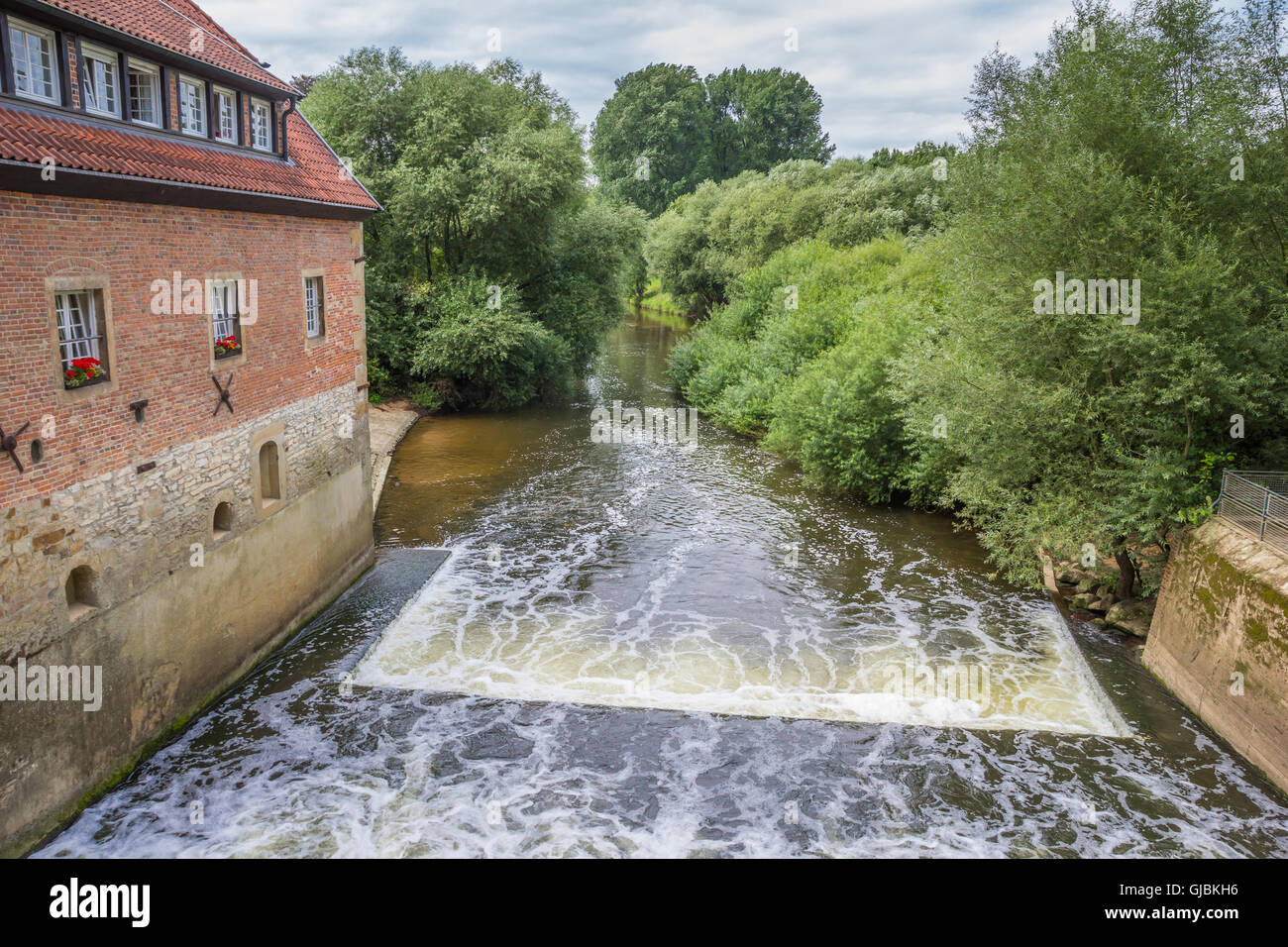 Old water mill in the center of Telgte, Germany Stock Photo - Alamy
