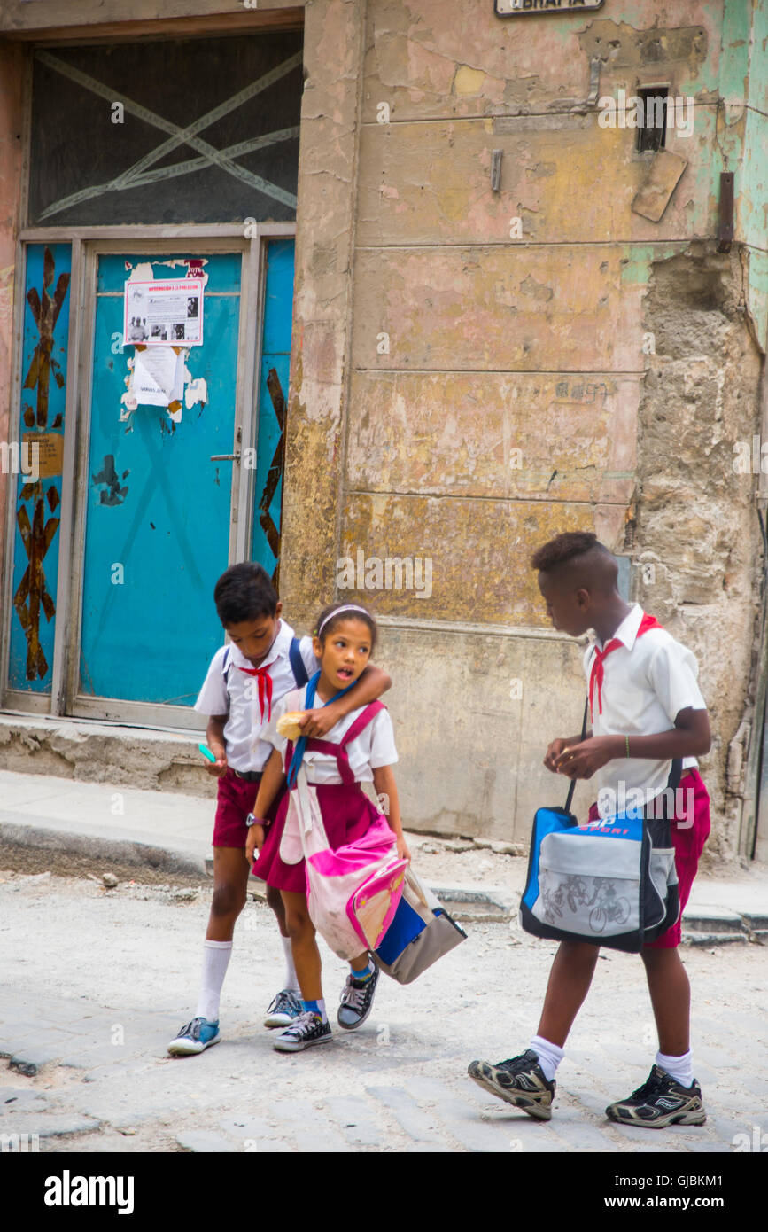 School children, Havana, Cuba Stock Photo - Alamy