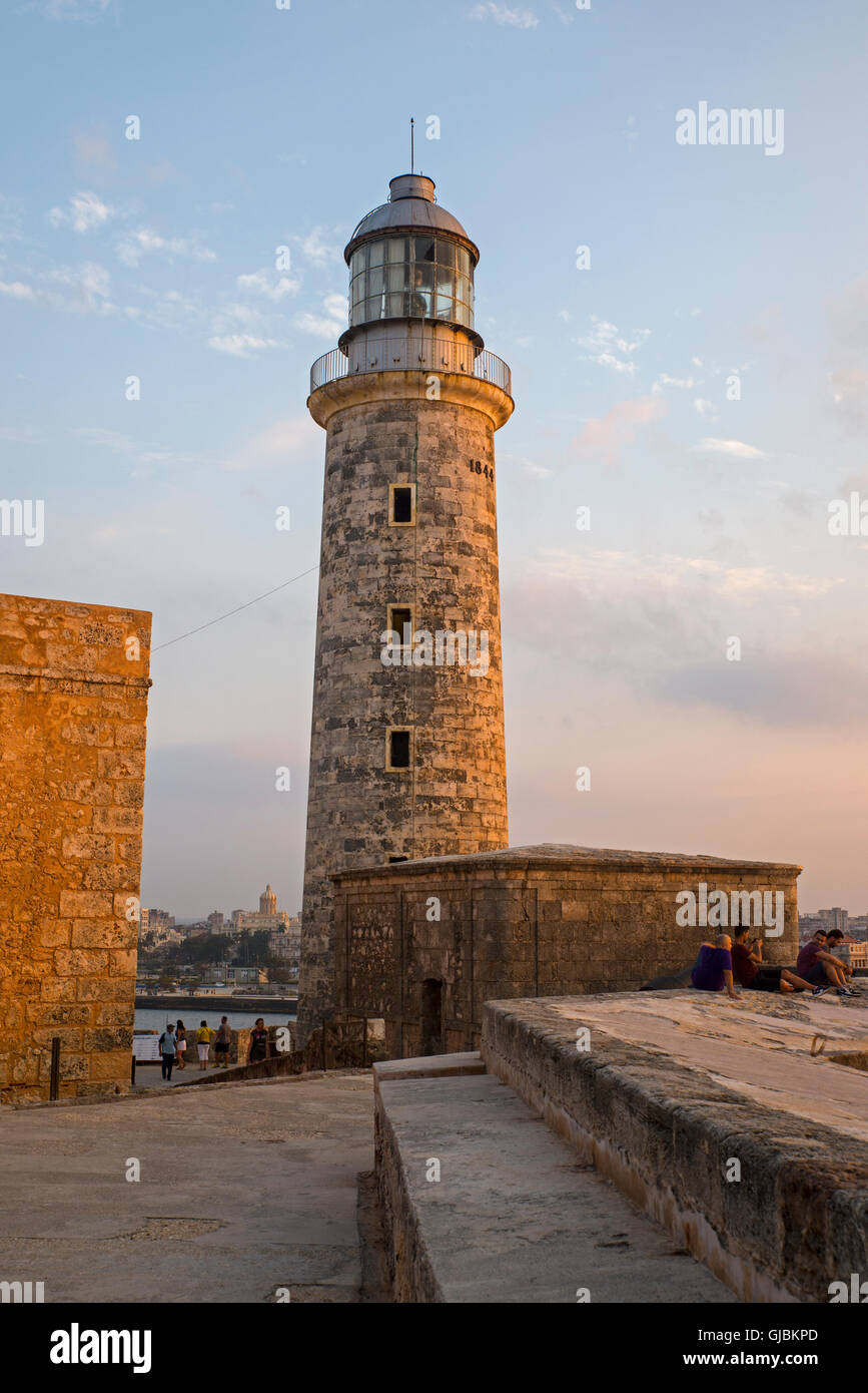 Lighthouse at Morro Castle, Havana, Cuba Stock Photo - Alamy