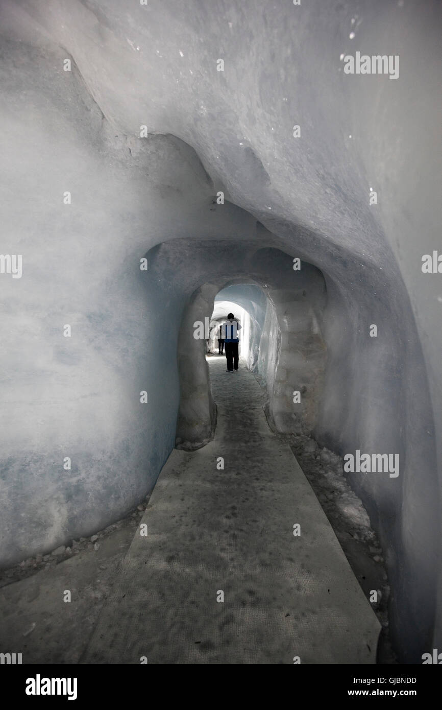 Switzerland Titlis snow mountain ice cave Stock Photo - Alamy