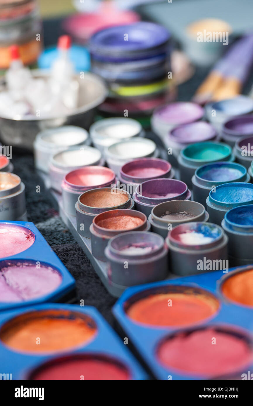 Face Paint Pallets Stock Photo - Alamy
