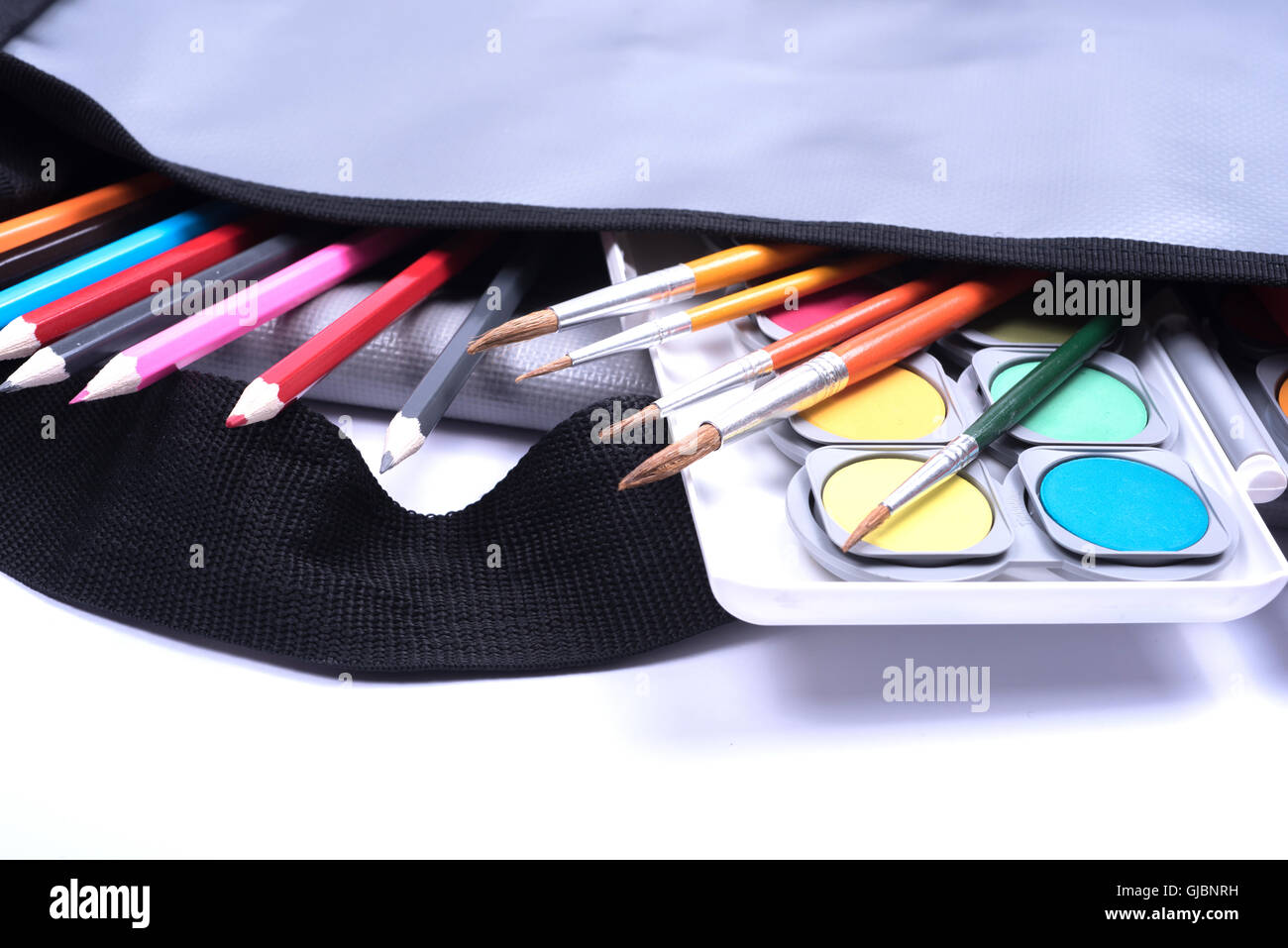 Open school bag hi-res stock photography and images - Alamy
