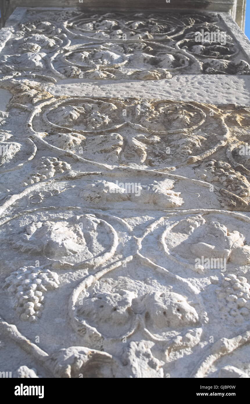 Ancient Roman White Facade Ornament Architecture Closeup Stock Photo ...