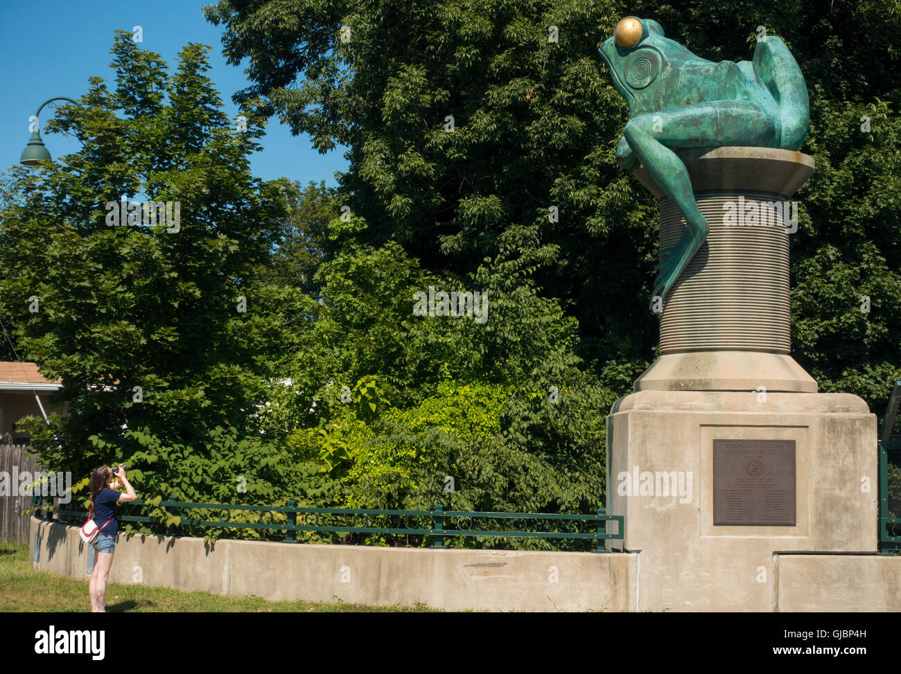 frog bridge Willimantic CT Stock Photo - Alamy