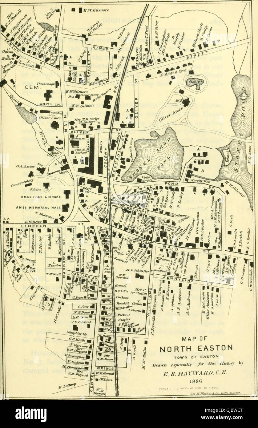 History of the town of Easton, Massachusetts (1886 Stock Photo - Alamy