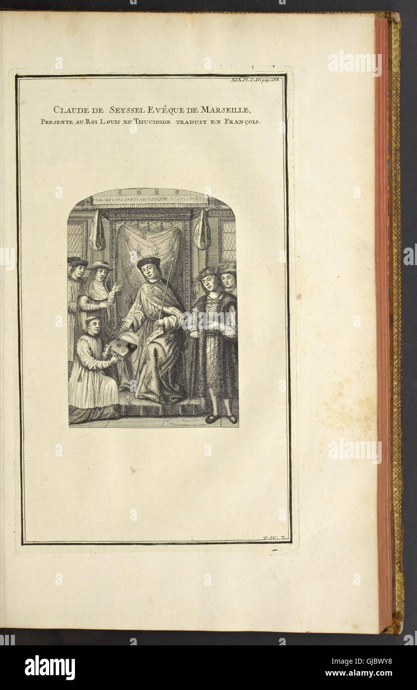 A 1729 French work documenting the history of the French monarchy ...