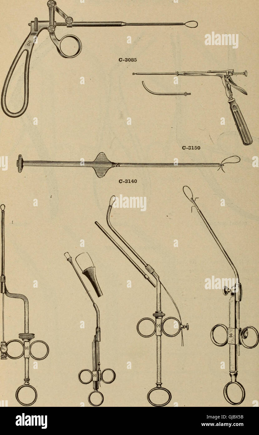 This illustrated catalogue from 1917 lists various surgical instruments ...