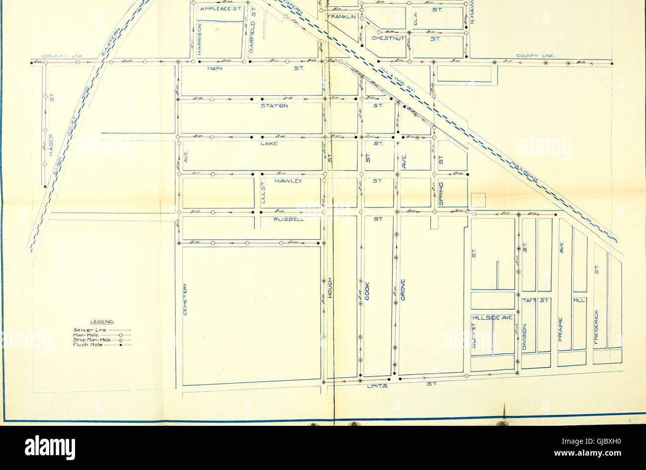 Sewer system map hi-res stock photography and images - Alamy