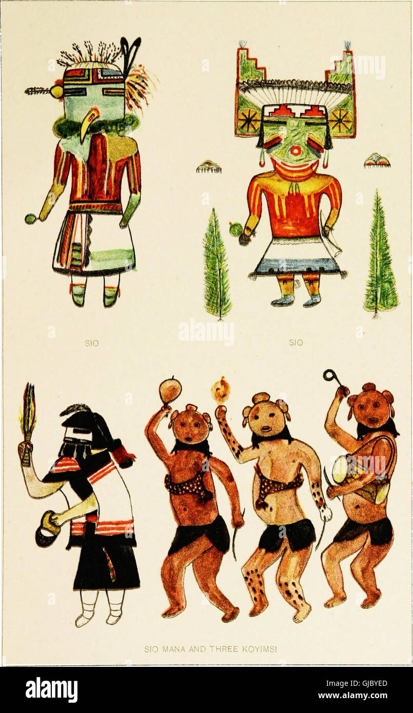 Hopi Katcinas drawn by native artists (1904 Stock Photo - Alamy