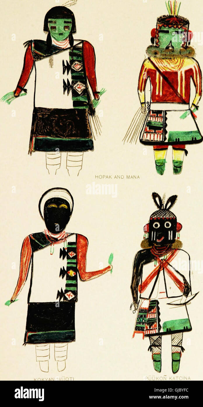 'Hopi Katcinas drawn by native artists' (1904) showcases traditional ...