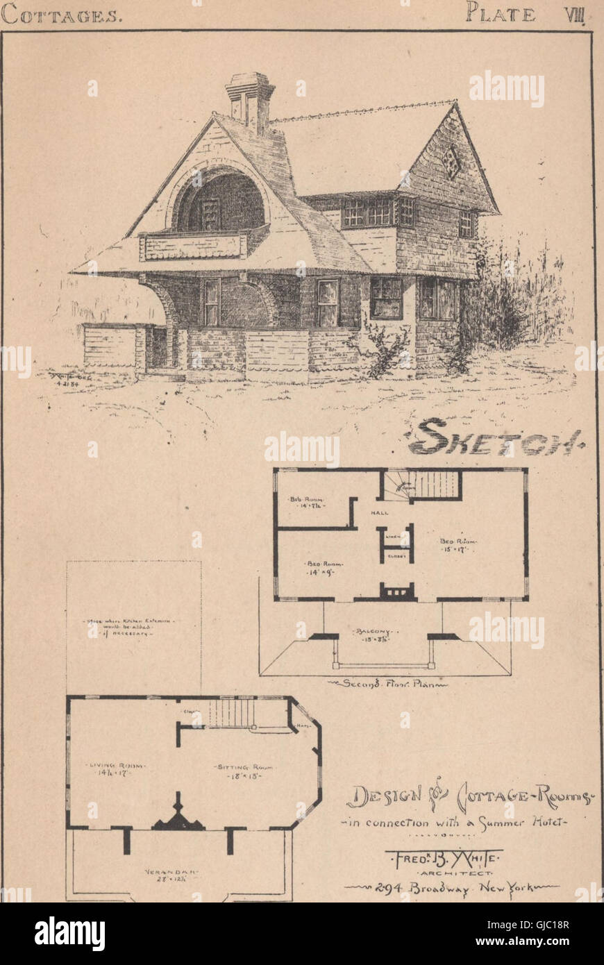 This 1884 work explores the design and construction of cottages ...