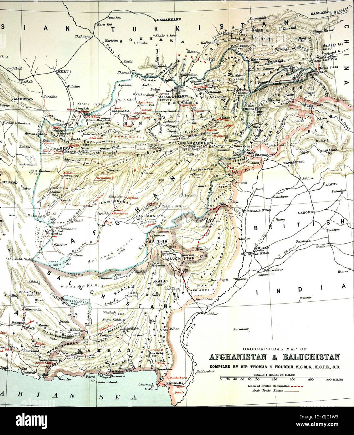 Map of india 1910 hi-res stock photography and images - Alamy