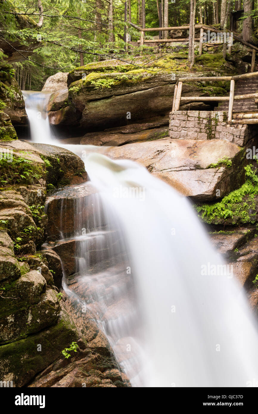 Sabbaday falls waterfall off kancamagus hi-res stock photography and ...