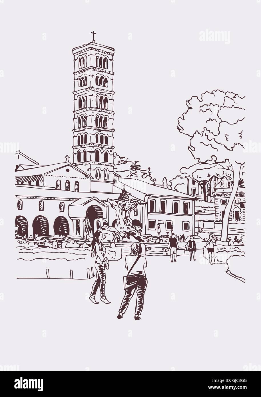 Original architectural facade Stock Vector Images - Alamy