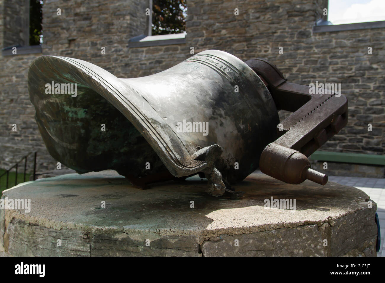 Church Bell Melted from a fire Stock Photo - Alamy
