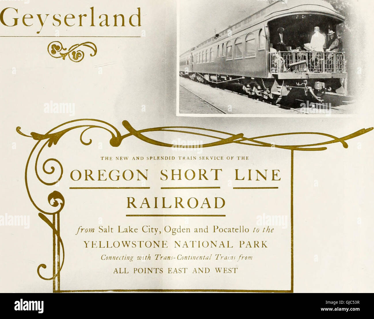 This publication introduces the new train service by the Oregon Short ...